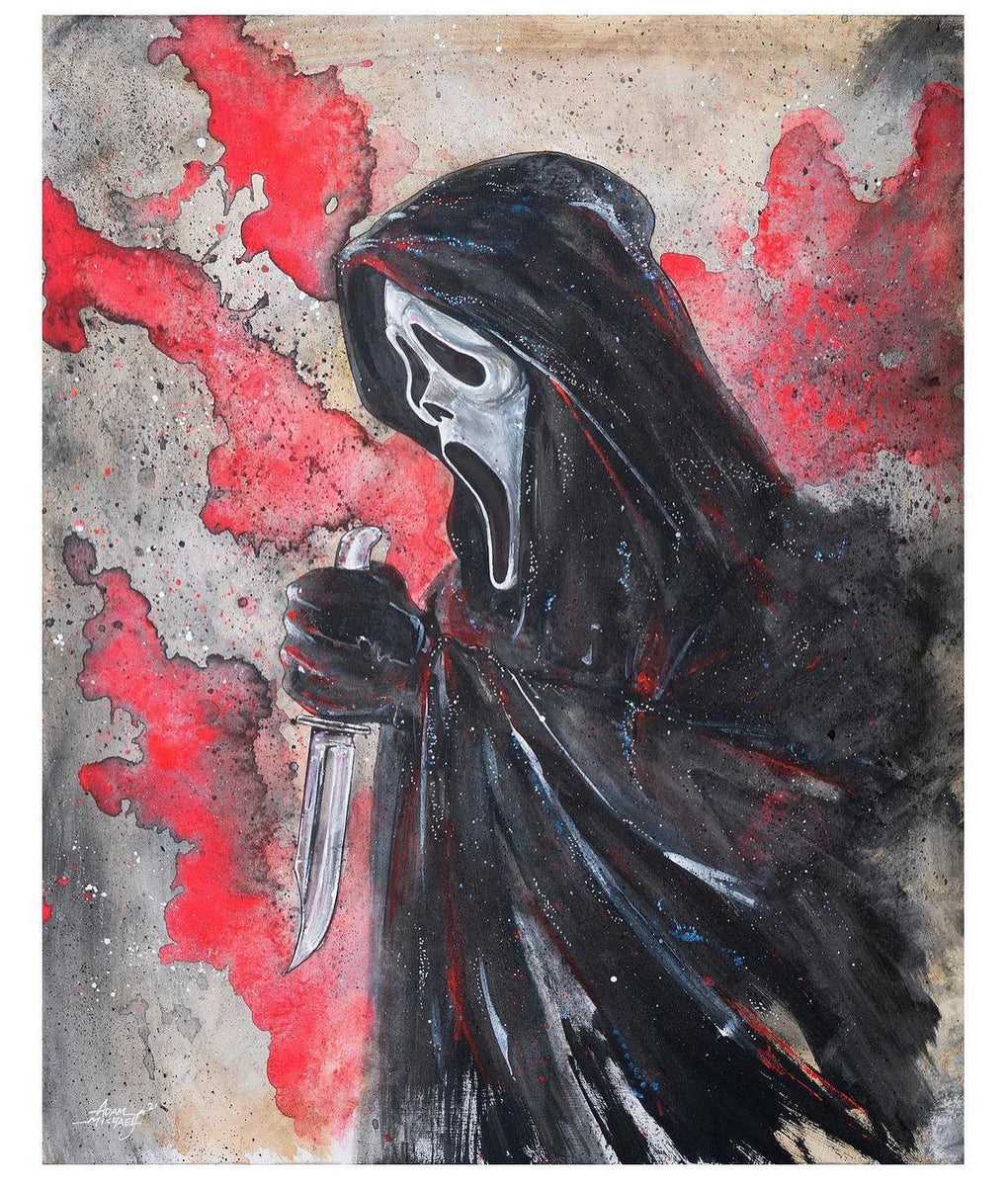 AAB-Ghost Face Red Slash - 11x14 (1010) – Ghoulish Mortals